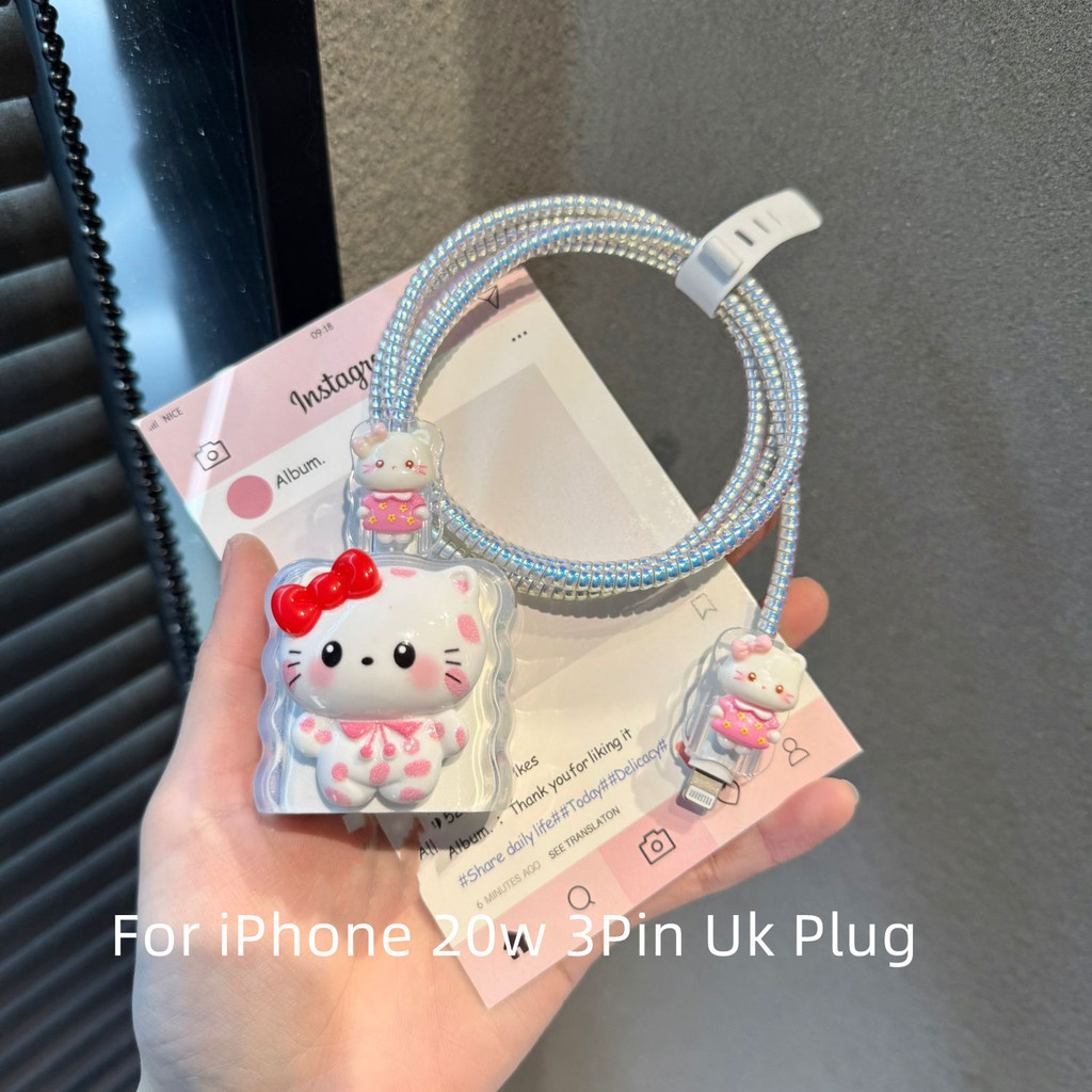 Cute Hello Kitty Cartoon Cute Data Cable Protective Case for 18W/20W ...