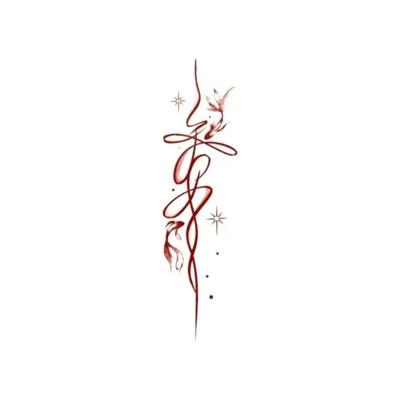 Font Tattoo Koi Red Straw Traditional Straw Characters Safe Koi Red ...