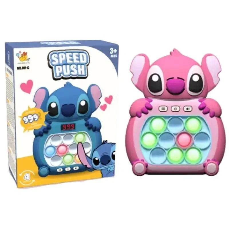 Disney Stitch Mickey Quick Push Game Console Upgraded Fingertip Press ...