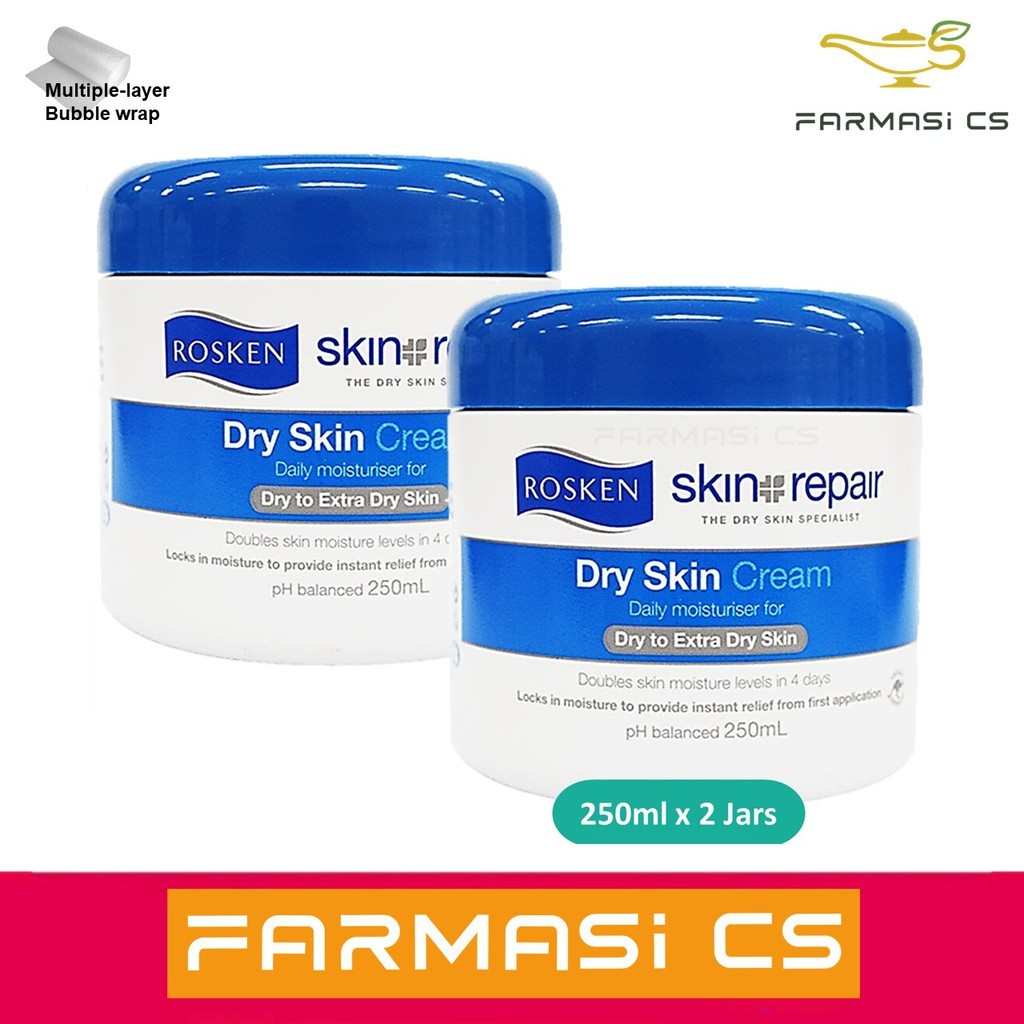 ROSKEN Skin Repair Dry Skin Cream 250ml x 2 Jars (TWIN) EXP:05/2029 ...