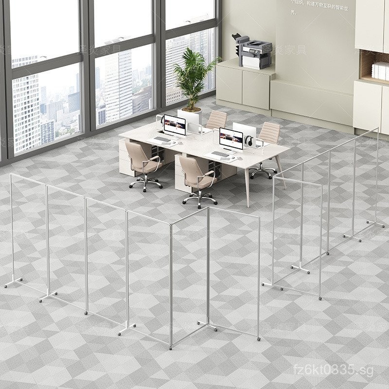 Office Transparent Factory Mobile Partition Foldable Screen Movable ...