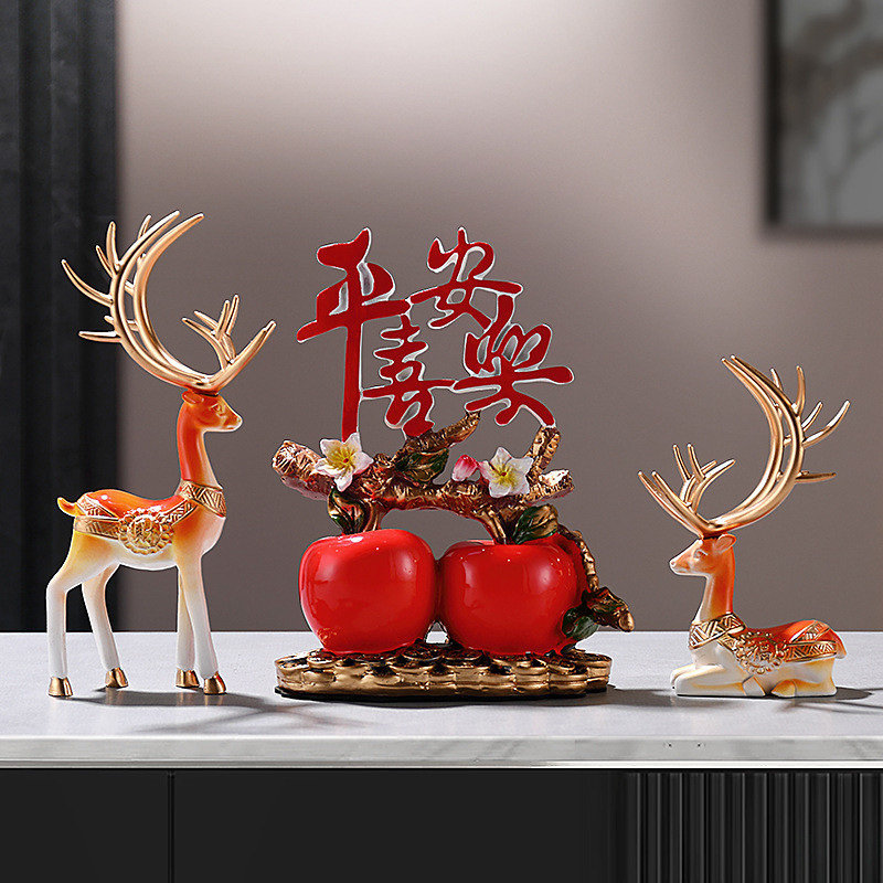 Safe Joy Everything Good Luck Decoration Home Living Room Lucky Deer ...