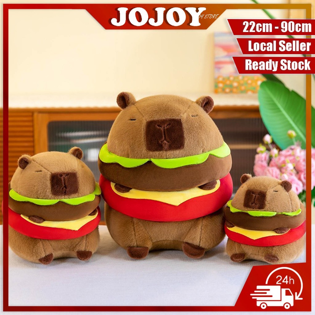 JOJOY Hamburger Capybara Animal Doll Cute Plush Toy Male & Female ...