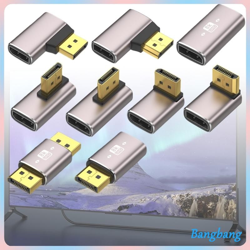 Bang 8K 60Hz Right Angle DisplayPort 1 4 Adapter 8K DisplayPort 90 ...