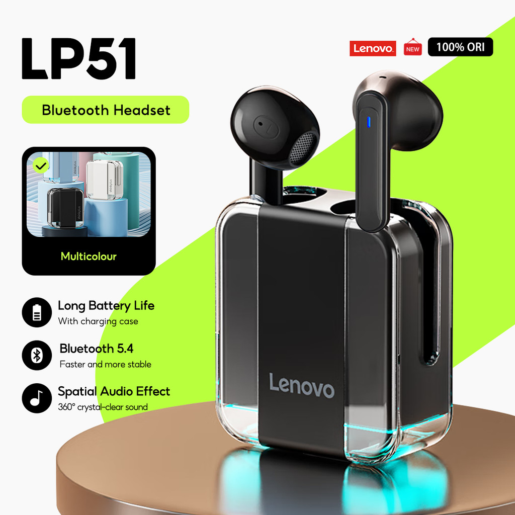 Lenovo Earbuds Thinkplus LP51 Bluetooth 5.4 TWS Wireless Bluetooth ...
