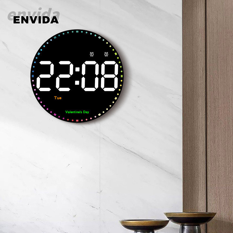 Electronic Digital Wall Clock Multifunctional Living Room Digital Clock ...
