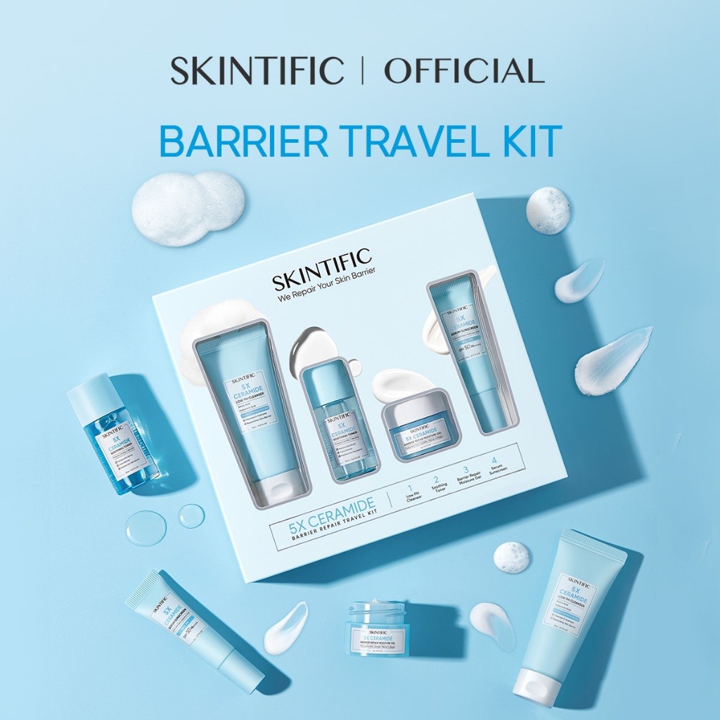 [Travel BOX] SKINTIFIC - Sensitive 4pcs Travel Set 5X Ceramide Barrier ...