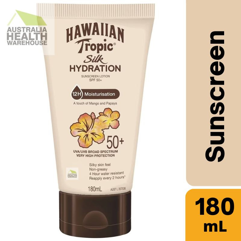 [Expiry: 08/2027] Hawaiian Tropic Silk Hydration Sunscreen Lotion SPF 50+ 180mL | Shopee Singapore