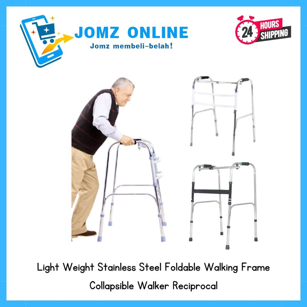 ️ Walking Frame ️ Light Weight Stainless Steel Foldable Walking Frame ...