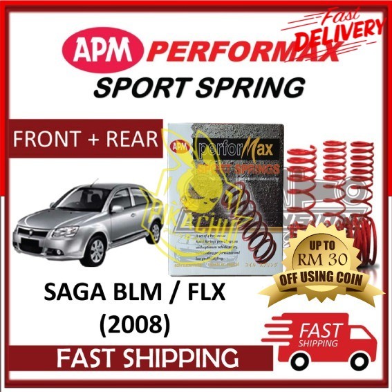 APM PERFORMAX PROTON SAGA BLM LOWERED COIL SPORT SPRING | Shopee Singapore