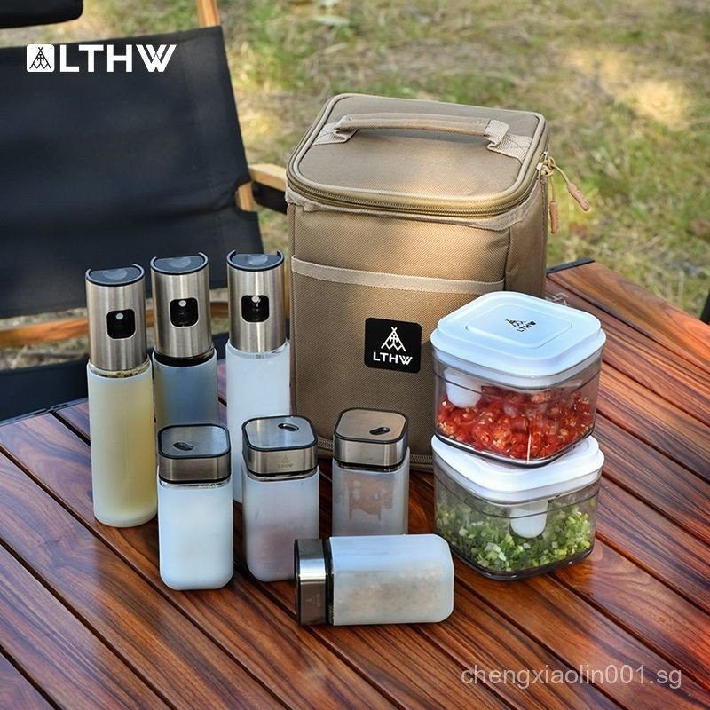LTHW Travel Teng Outdoor Seasoning Bottle Set Camping Picnic Barbecue ...