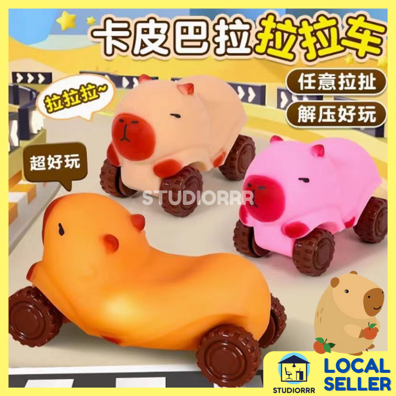 SHIP!! Decompression Squishy Sliding Car Toy Capybara Mochi Toys ...
