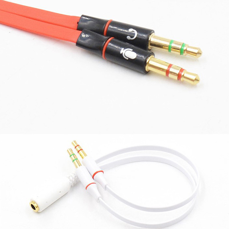 [ltc] 3.5mm TRRS Adapter 2 Male 1 Female mini 3.5mm Jack 4 pin Splitter ...