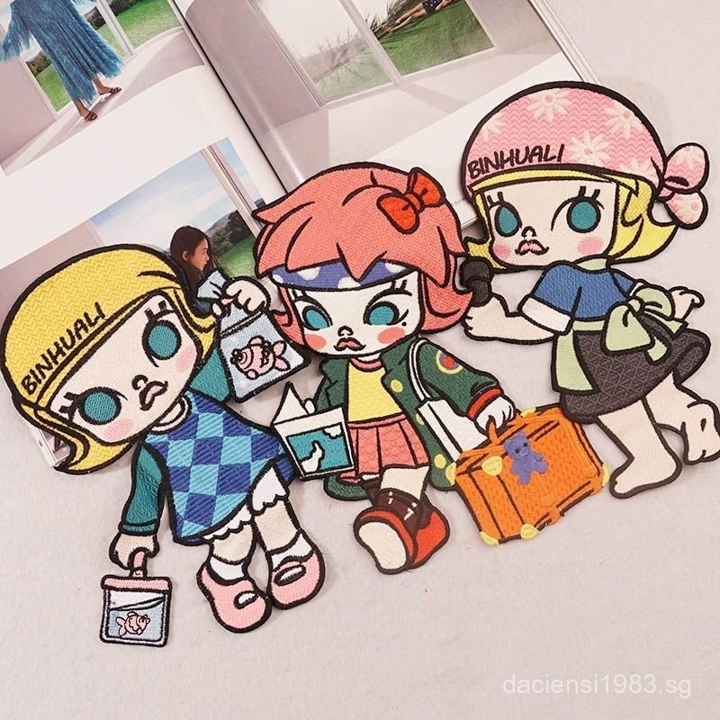 Pop Mart Embroidery Patch Large Patch Second Cloth Sticker Custom ...