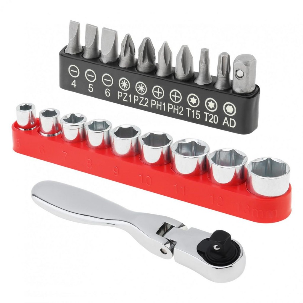 1/4 inch Reversible 72 Tooth 2-in-1 Square Head Ratchet Wrench with ...