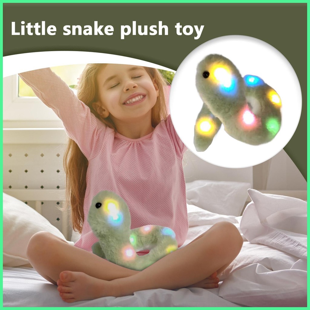 Snake Doll Plush Lighted Snake Plushie Glowing Stuffed Animal Fun Soft ...