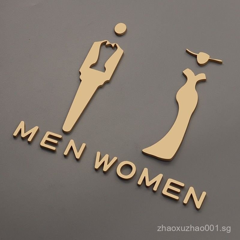 Creative Restroom Sign Bathroom Identification Plate Room Sign Toilet ...