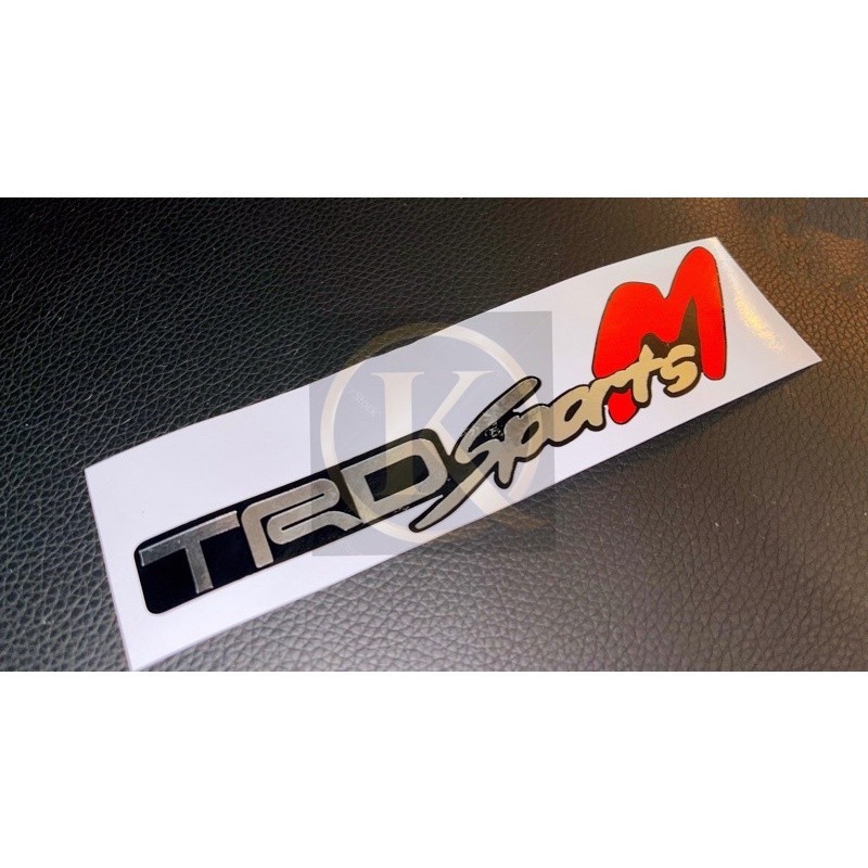 K177# TRD Sport M #Mirror Chrome + Reflective Red Vinyl Decal Sticker ...