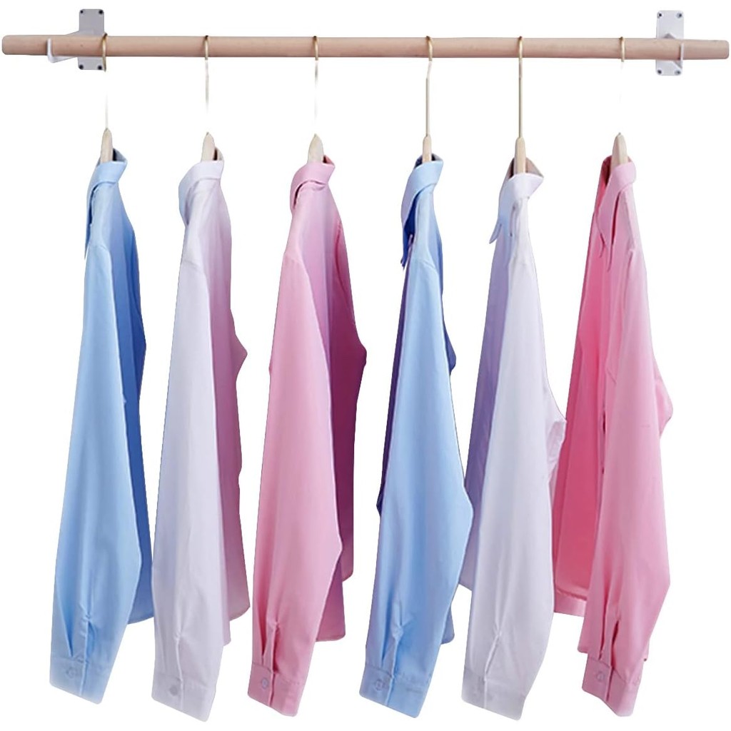 Clothes Rack,Industrial Pipe Wall Mounted Garment Rack,Space Saving ...
