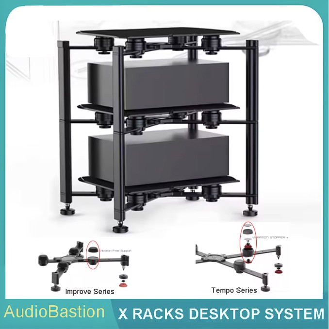 AudioBastion 2-tier HiFi Rack Amplifier Audio Racks Cabinet Equipment ...