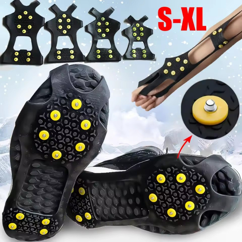 Anti-slip Ice Claw Shoe Cover - Winter Sport Boots Crampons Covers ...