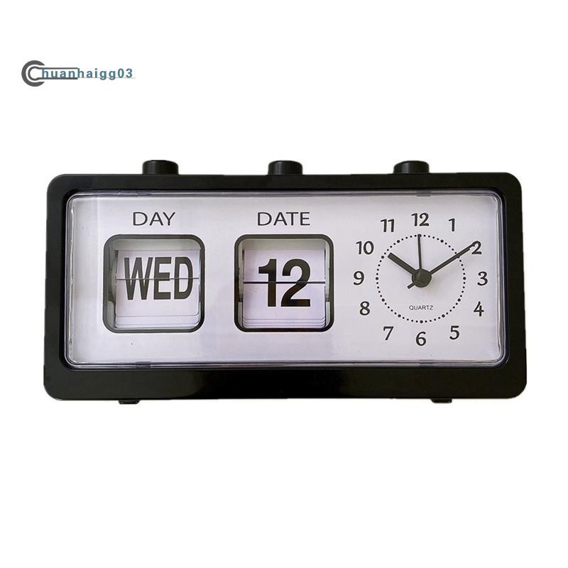 Mechanical Alarm Clock Novelty Flip Clock Desktop Digital Clock with ...