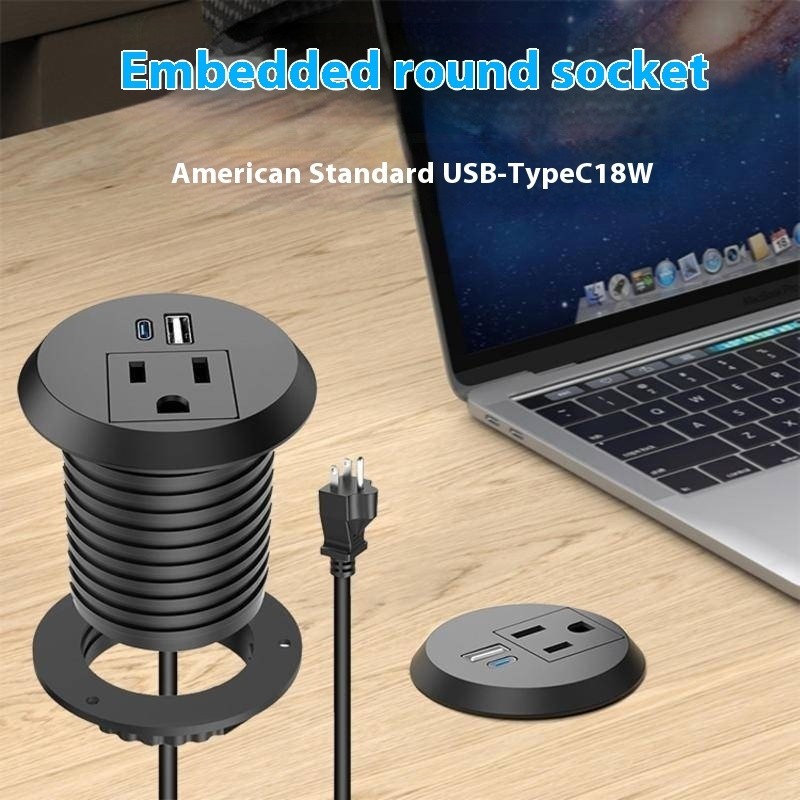 Embedded Round USB American Standard Power Hole Office Furniture ...