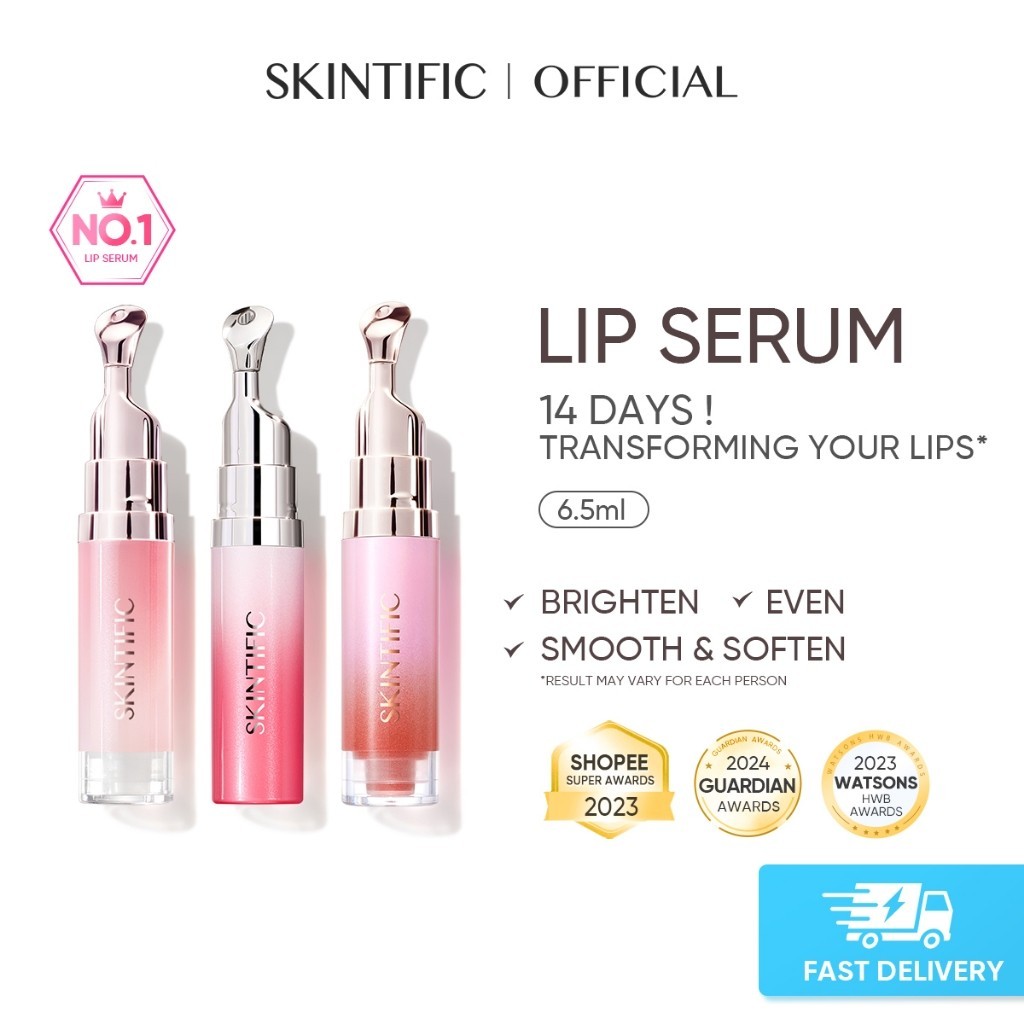 SKINTIFIC Peptide Brightening Lip Balm Lip Gloss Lip Tint Lip Stick-3 colors | Shopee Singapore