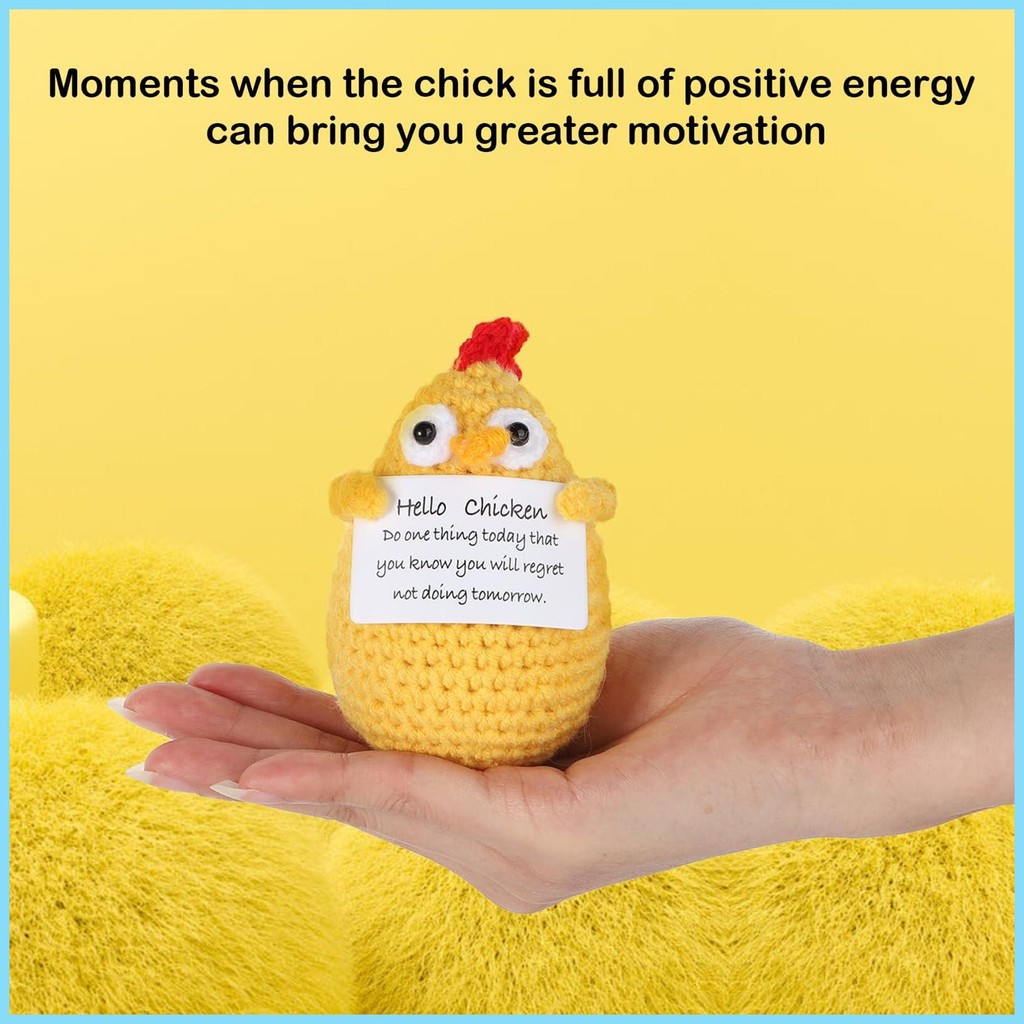 Cute Chicken Plush Crochet Chicken Crochet Toy Positive Chicken Crochet ...