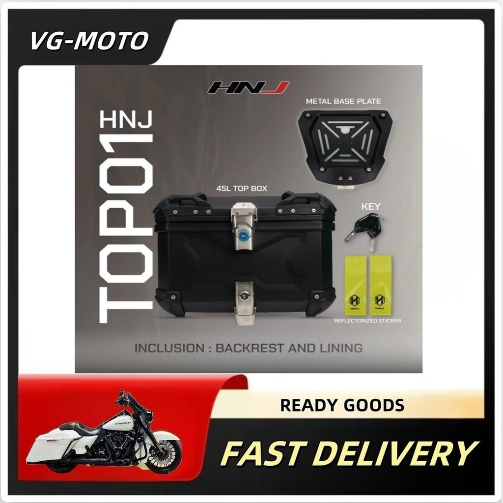 HNJ 45L Top Box 01 with Dual Lock & Metal Base Plate-Givi-Style ...