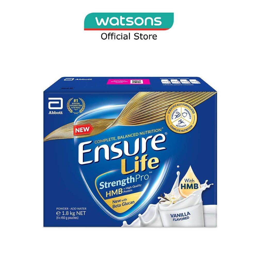 ENSURE Life Strength Pro With HMB Vanilla Pouch 450g x 4s (Expiry: Jan ...