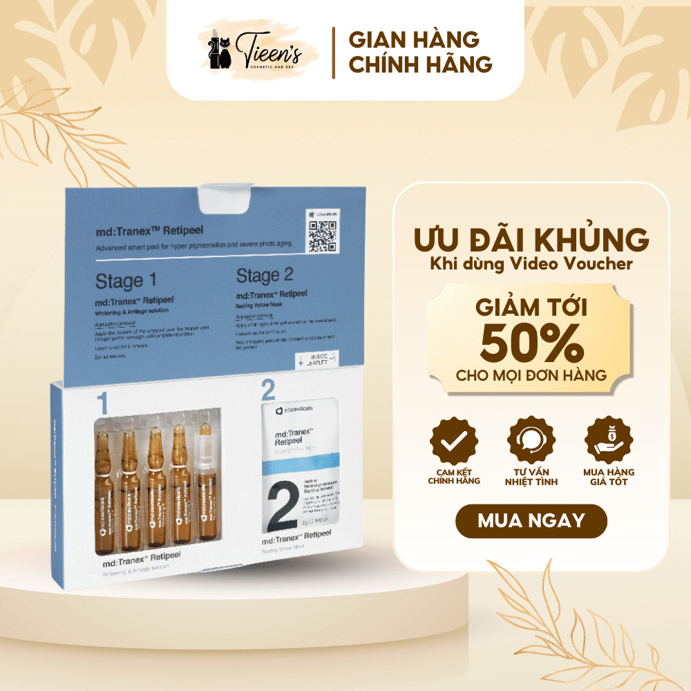 MD TRANEX RETIPEEL Biological Skin Replacement GENUINE Reducing Essence ...