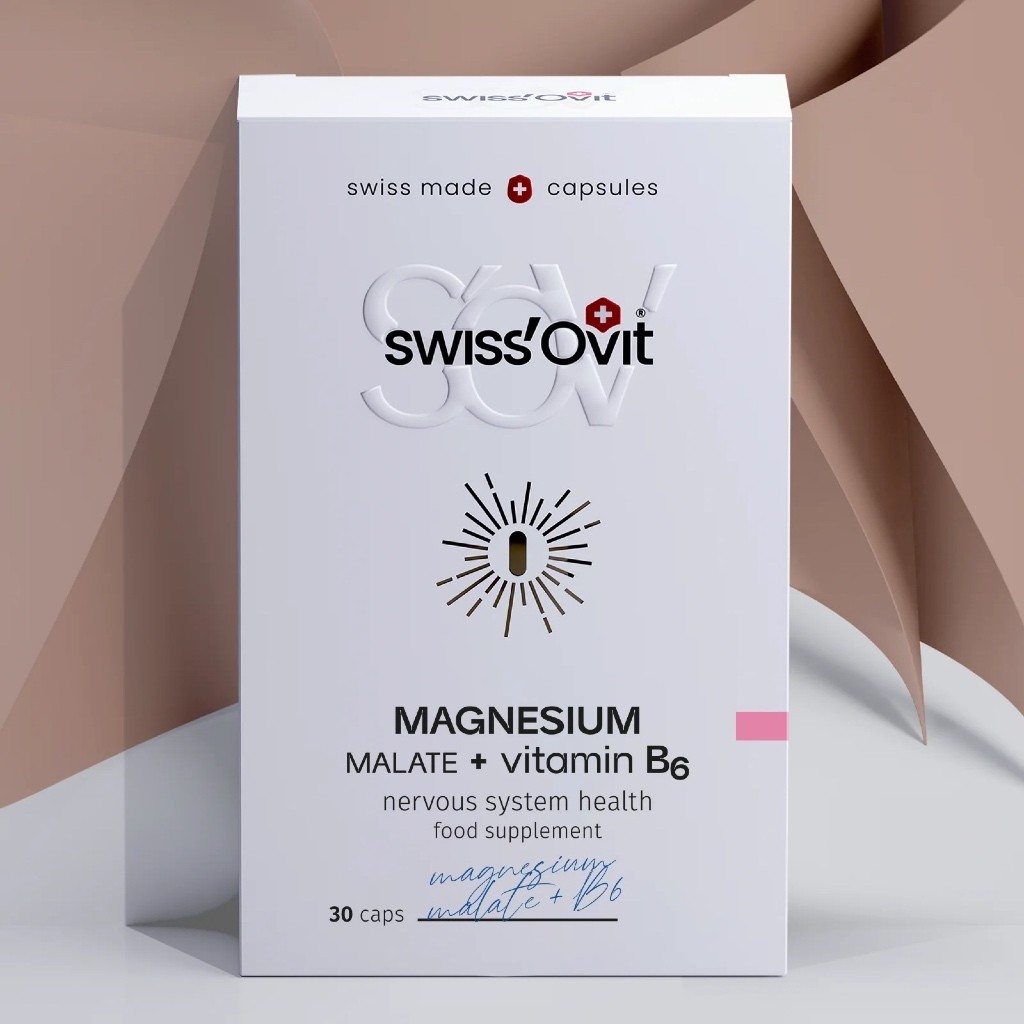 SWISS’ Ovit Magnesium Malate + Vitamin B6 - High Absorption Formula for ...