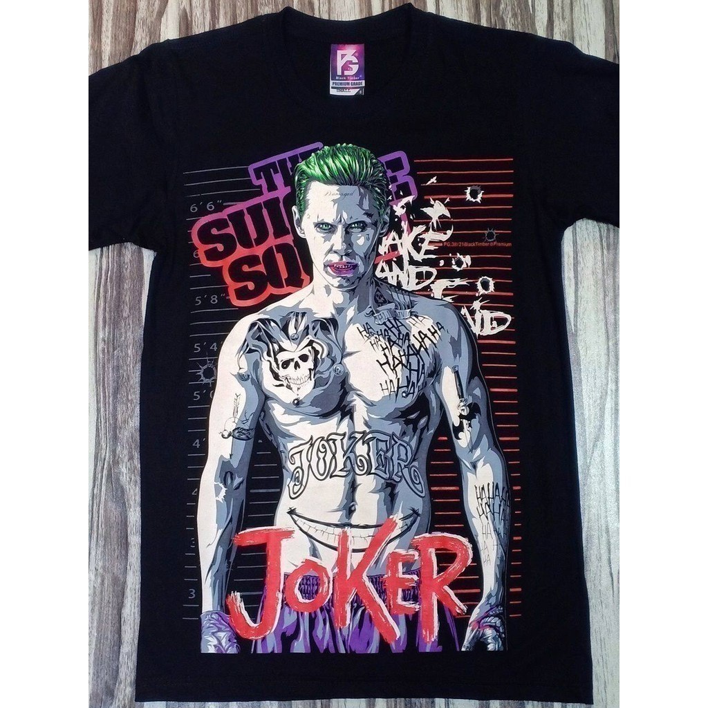 2025 fashion Pg38 Premium Grade Black Timber Tshirt Suicide Squad Joker ...