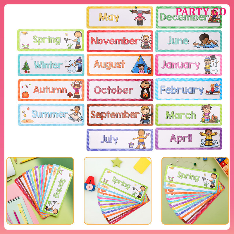 English Word Card Bulletin Board Study Days Flash Cards Words ...