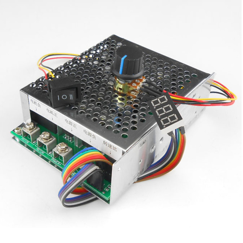 DC 10-55V 60A PWM DC Motor Speed Controller CW CCW Reversible Switch Governor with Digital ...