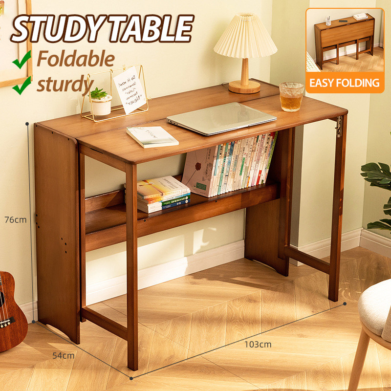 【SHIP FROM SG】1PCS FOLDABLE STUDY TABLE/Bamboo Folding Table/Study Desk ...