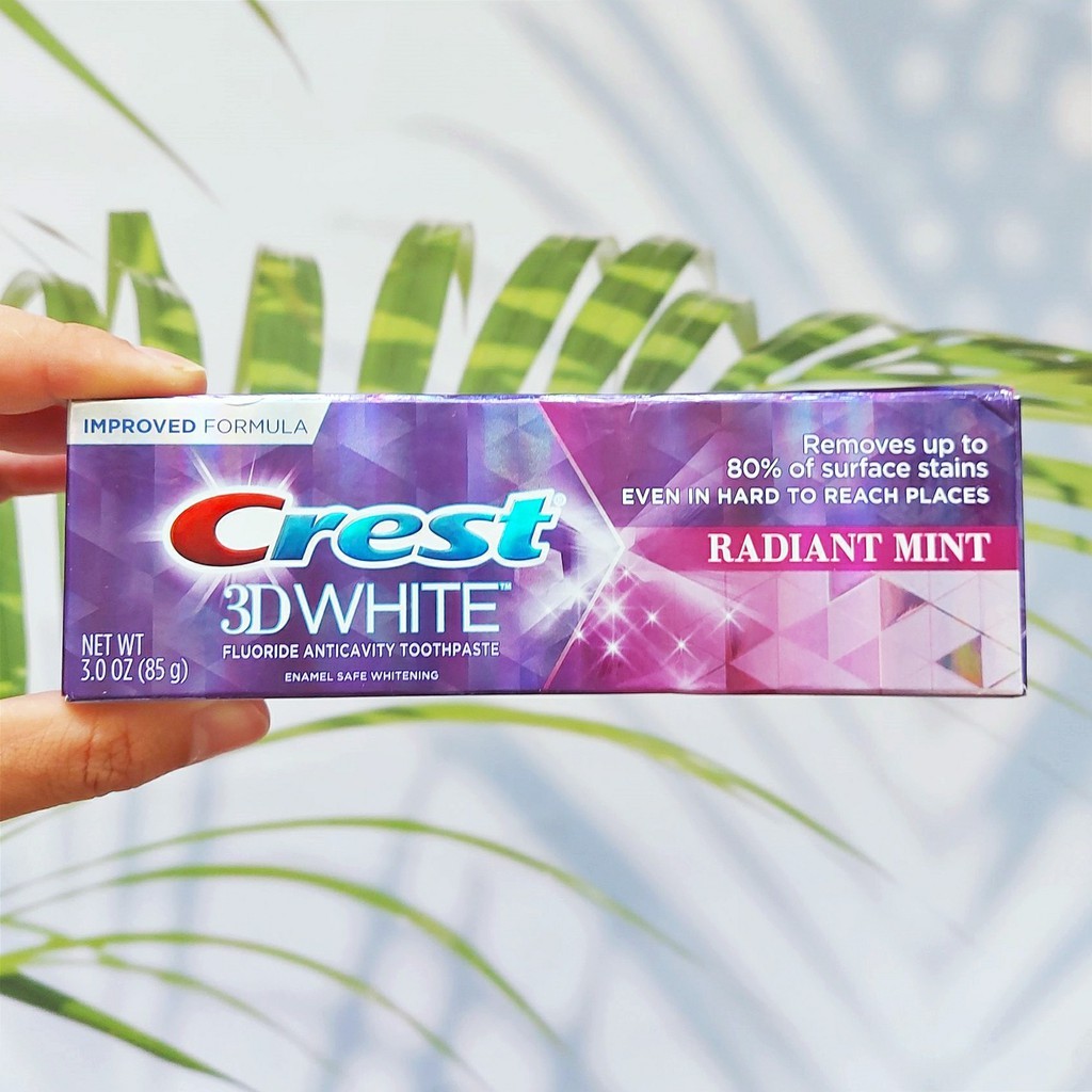 Crest 3D White Whitening Toothpaste Radiant Mint 85g (Crest) | Shopee Singapore