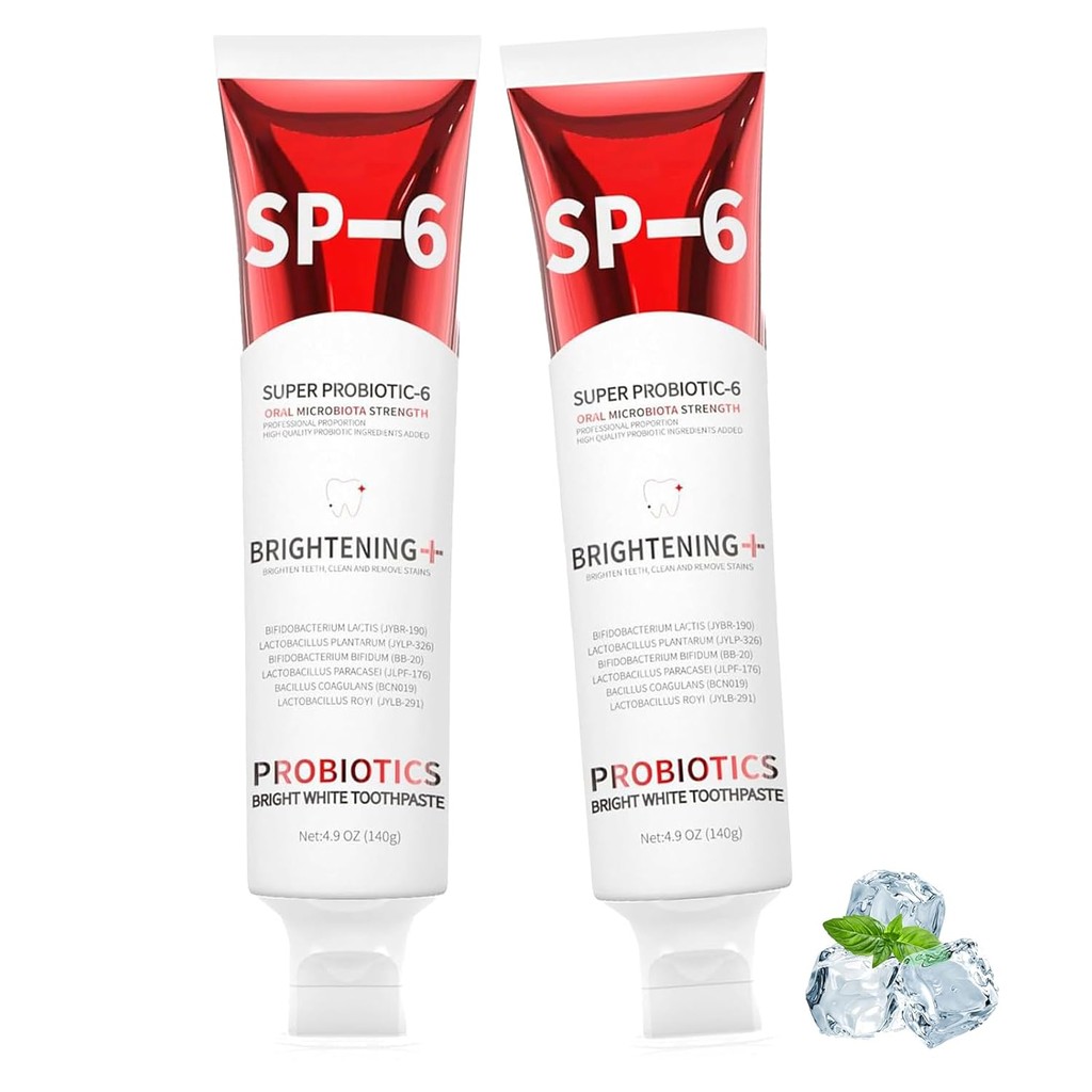 SP-6 Probiotic Whitening Toothpaste, Sp 6 Bright White Toothpaste with ...