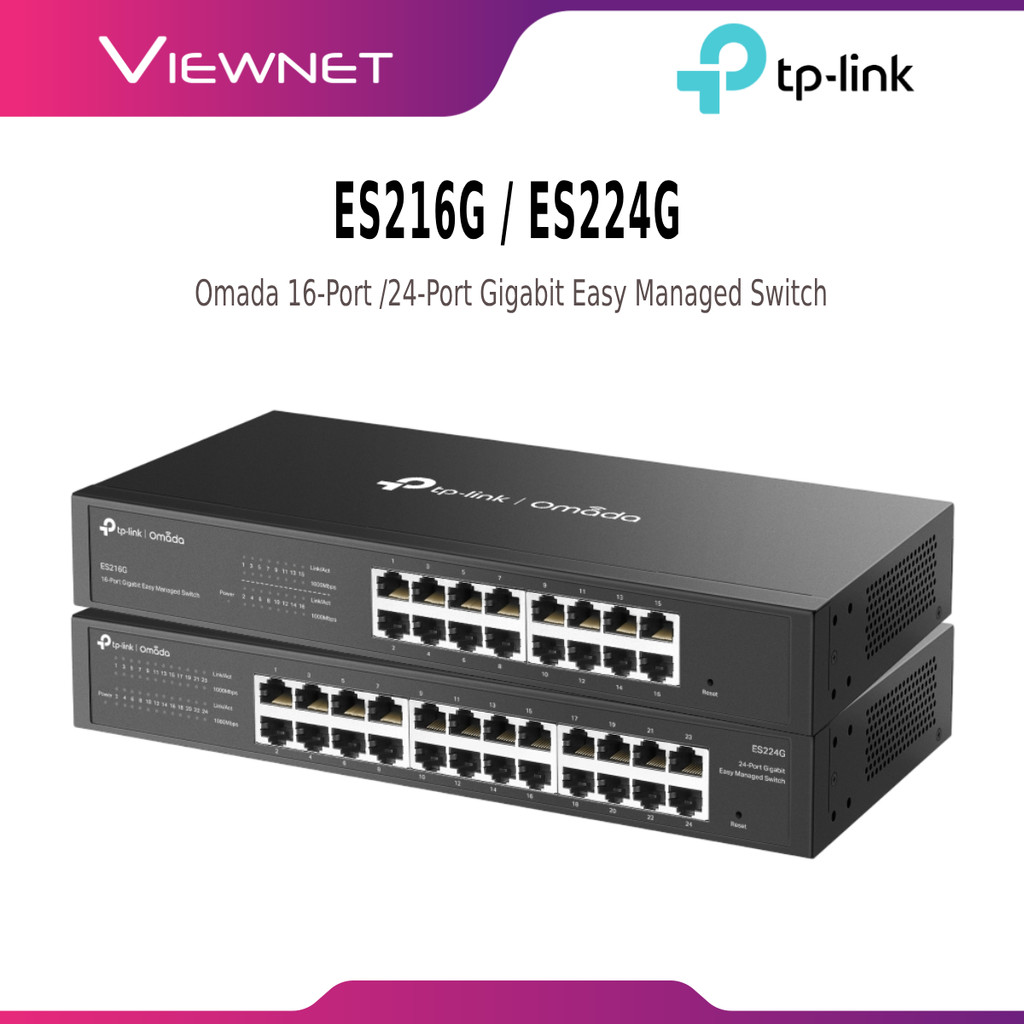 TP-LINK ES216G 16-PORT / ES224G 24-PORT OMADA GIGABIT EASY MANAGED ...
