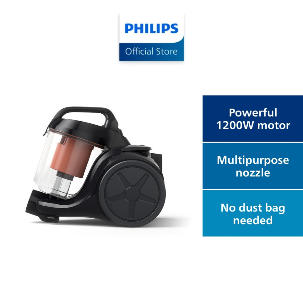 [NEW] PHILIPS Bagless Vacuum 1000 Series, 1200 W, Black XB1042/10 ...