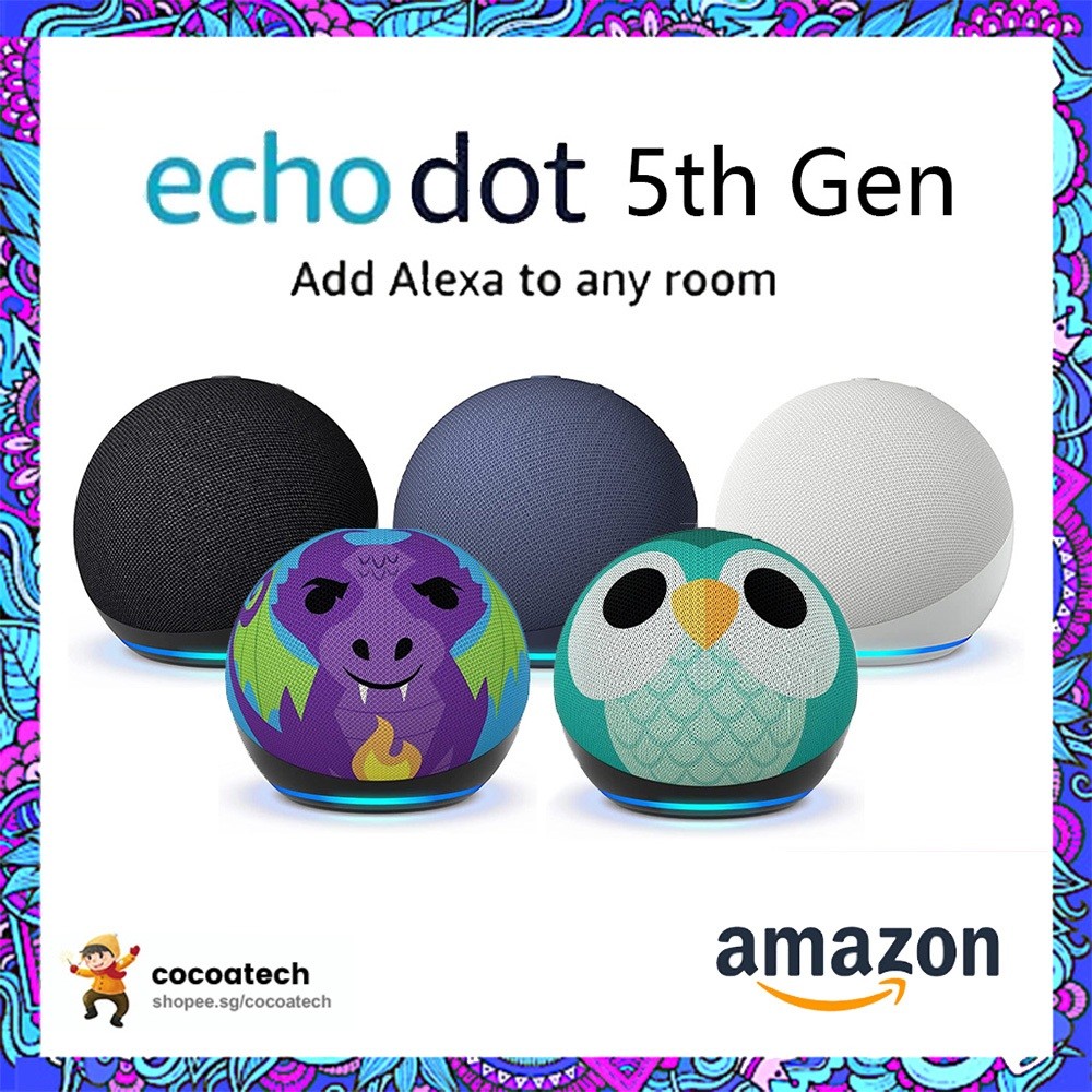 AMAZON Echo Dot 5th Gen 2022 All New Smart Bluetooth Speaker with Alexa ...