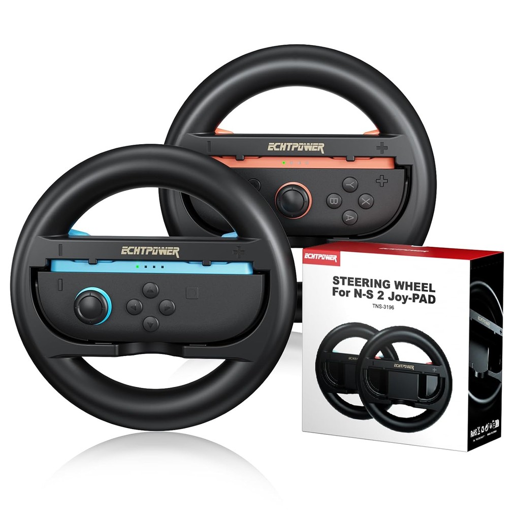 ECHTPower Switch Steering Wheel for Nintendo Switch 2 JoyCon, Racing ...