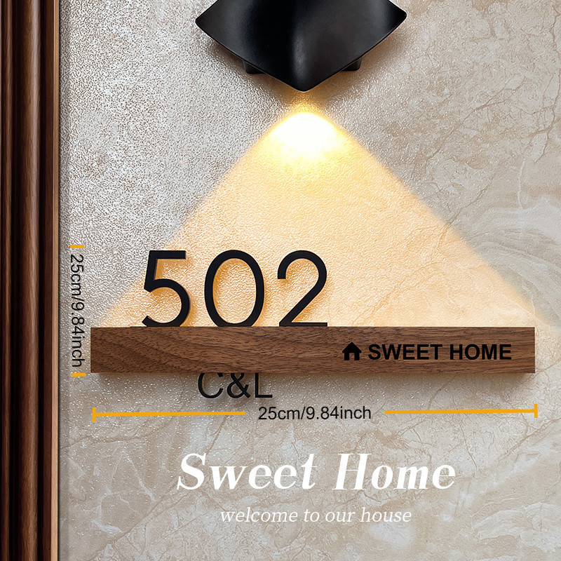 woodiness25x8.5cm Customised Unit Sign door sign door unit number house ...