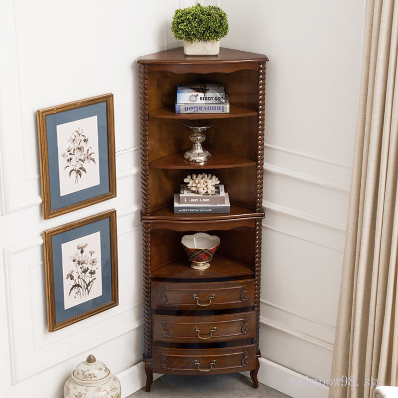 Minimalist American Style Solid Wood Triangle Cabinet European Style ...