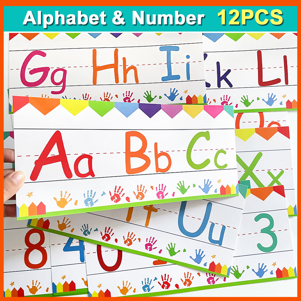 Alphabet ABC & Numbers 0-10 Border Trim Posters,Kids Learning ...
