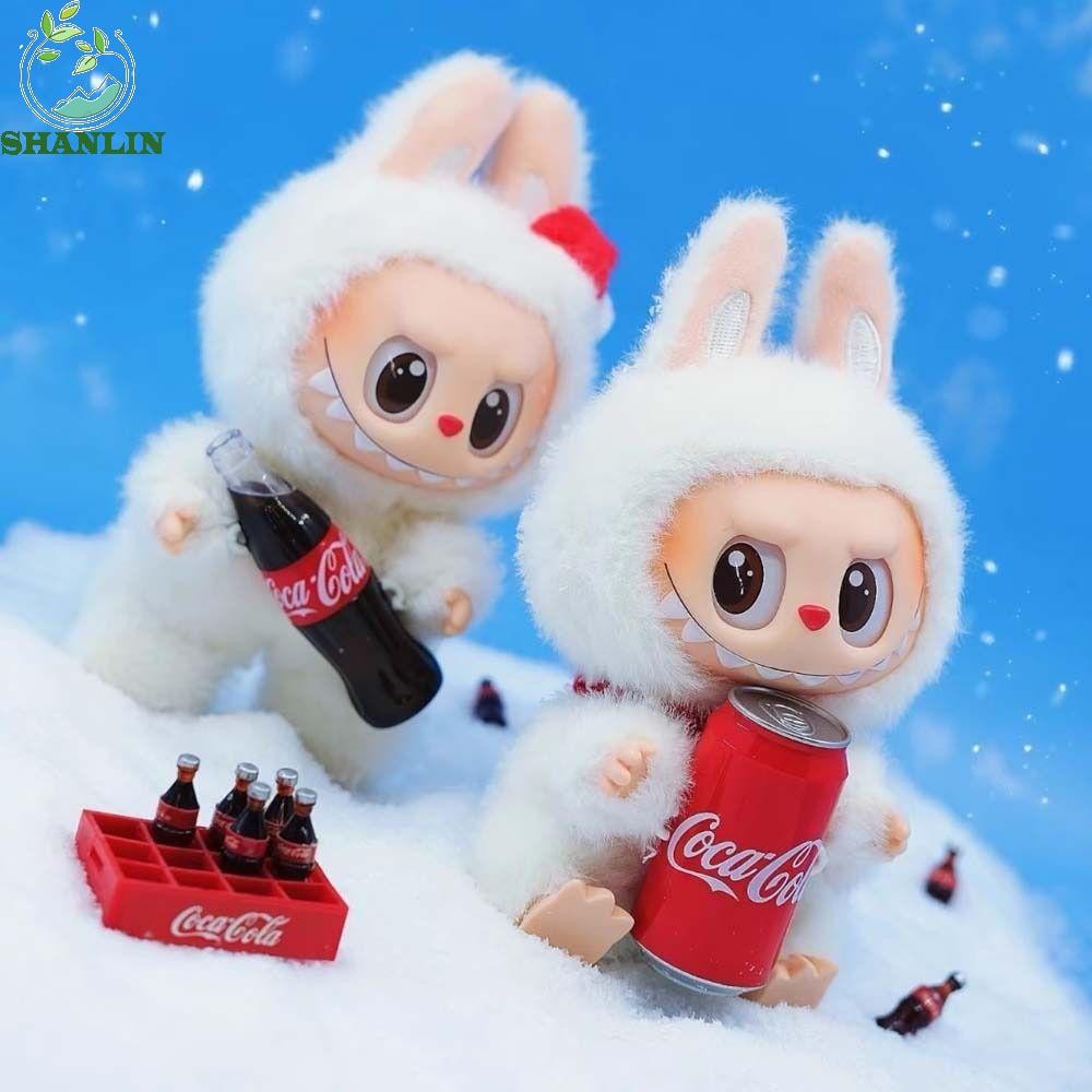 SHANLIN Labubu Doll Figurine, V1 V2 Sit Down Labubu Collectible Model ...