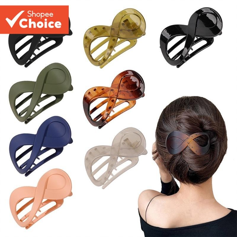 Korean Style 8-shaped Frosted Hair Clip for Woman Ins Wind Elegant ...