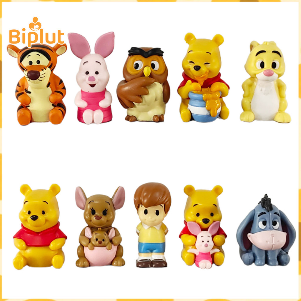 10Pcs Figure Model Winnie Pooh Bear Tigger Piglet Action Mini PVC ...