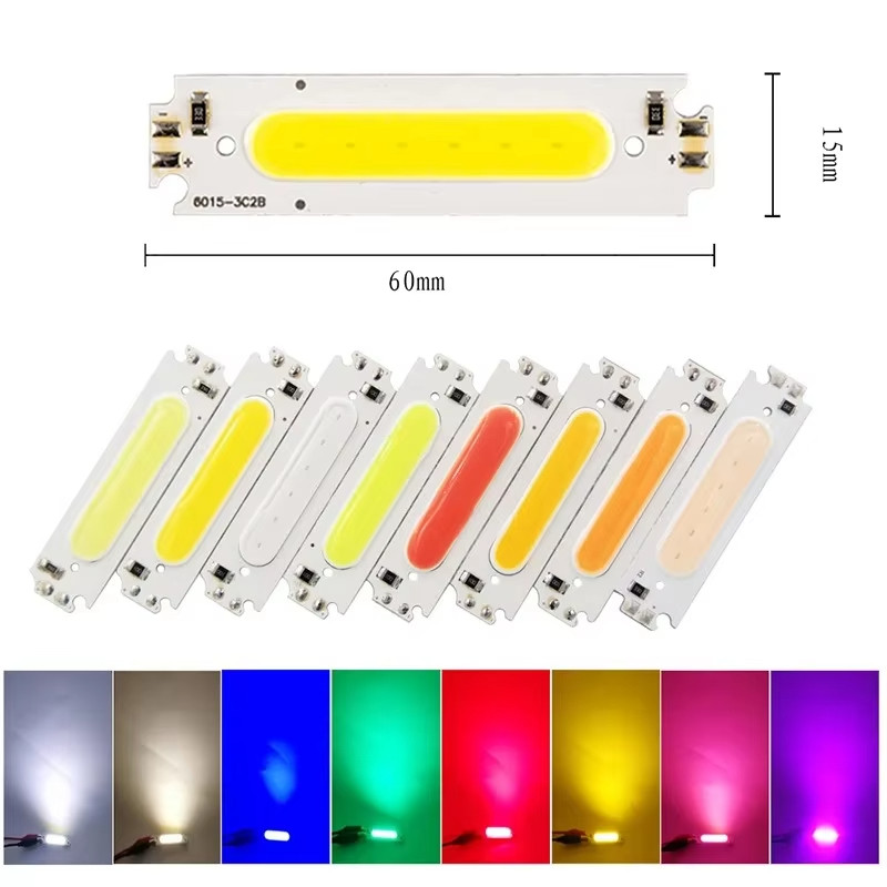 60*15mm LED 12V chip cob 2W COB LED Strip Light Source Bar Lamp DIY USB ...